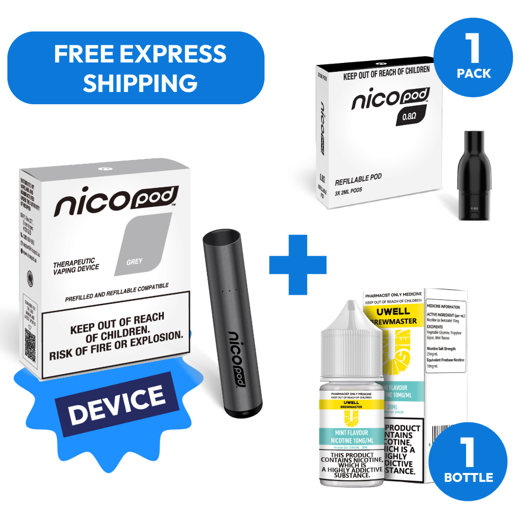 NICOPOD® DEVICE & UWELL BREWMASTER BOTTLE BEGINNER PACK