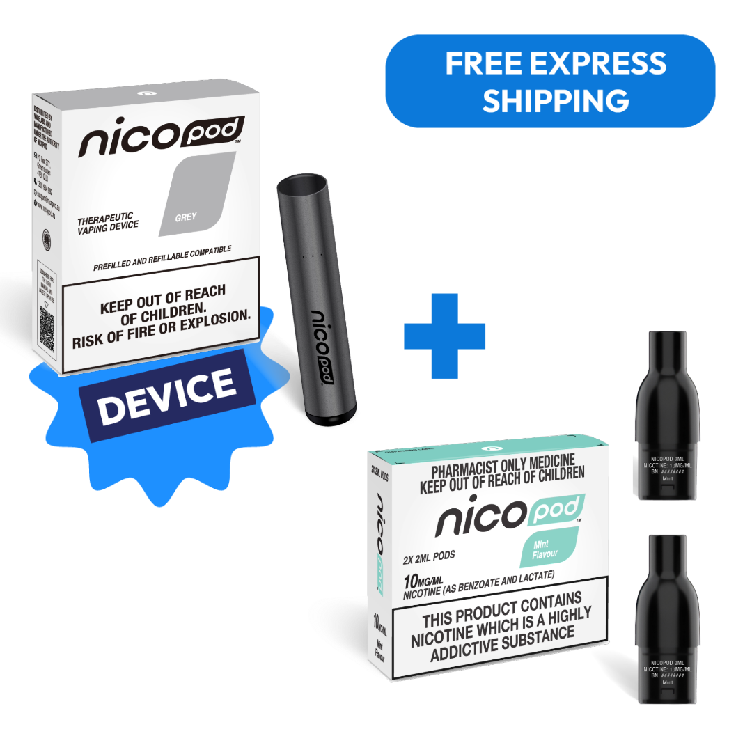 NICOPOD® DEVICE & 1 PACK PRE-FILLED PODS BEGINNER PACK