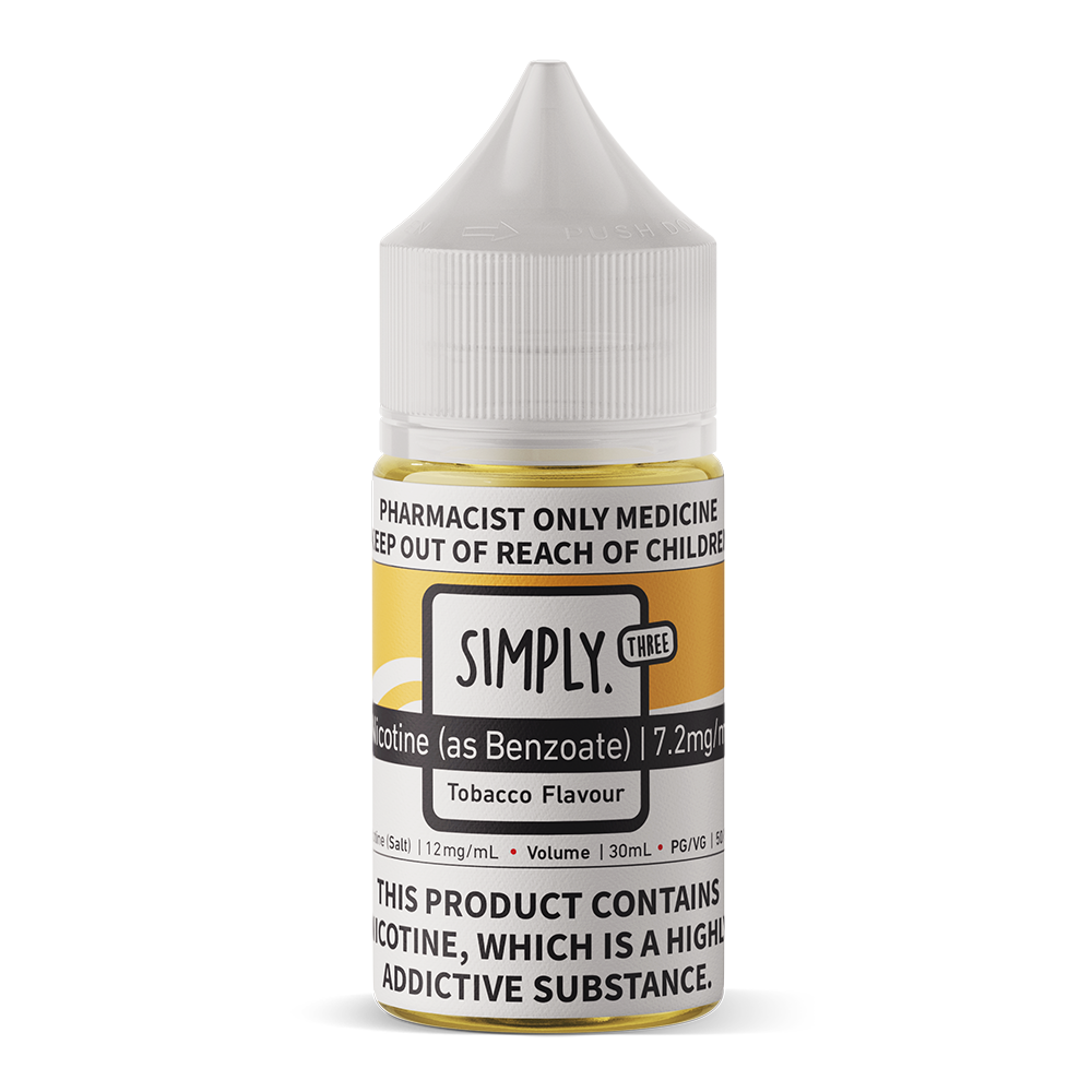 SIMPLY THREE SALTS TOBACCO (30ML BOTTLE)