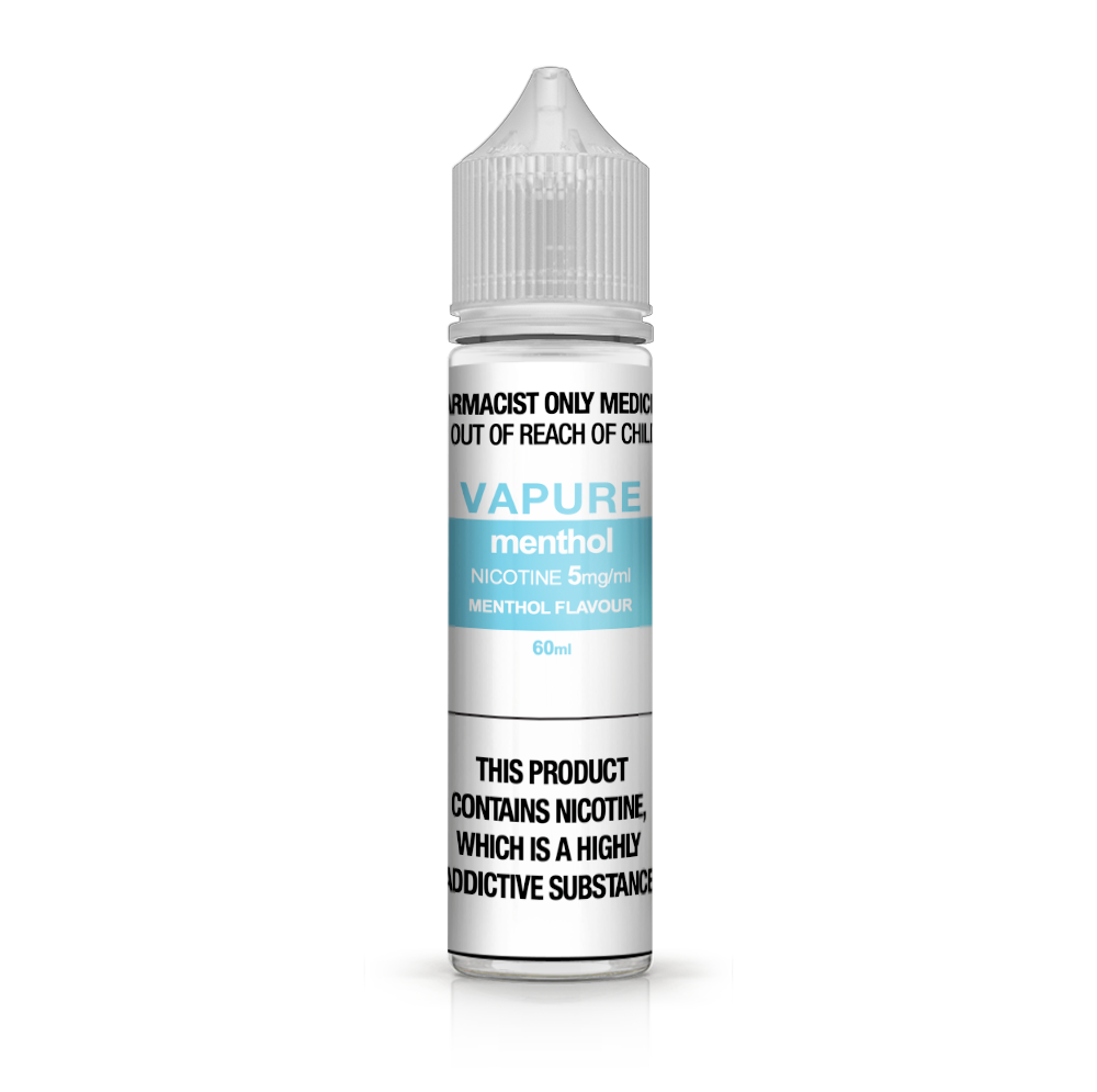 VAPURE MENTHOL FREEBASE (MENTHOL ICE) (60ML BOTTLE)