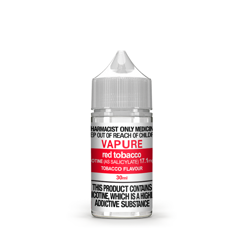 VAPURE (NYXA) RED TOBACCO NICOTINE SALTS (PREMIUM RED) (30ML BOTTLE)